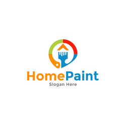 Set of home painting company logo design template Vector Image