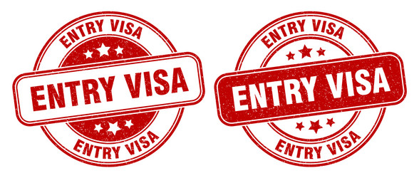 Visa approved stamp label round Royalty Free Vector Image