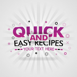 Pink logo for soul food recipes for recipe Vector Image