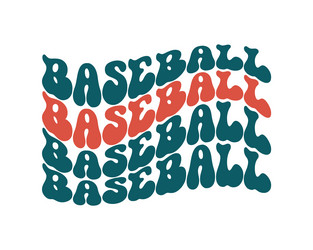 Game day repeat baseball quote retro wavy typo Vector Image