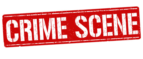 Crime scene grunge rubber stamp Royalty Free Vector Image