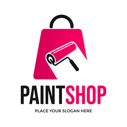 Paint job logo template Royalty Free Vector Image