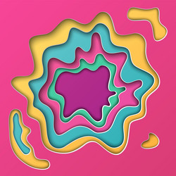 Paper cut 3d abstract background Royalty Free Vector Image