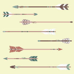 Set of ethnic arrows Royalty Free Vector Image