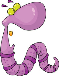 Laughing worm Royalty Free Vector Image - VectorStock