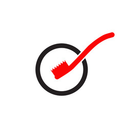 Toothbrush logo design template Royalty Free Vector Image