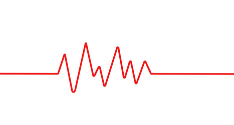 Red heartbeat line icon Royalty Free Vector Image