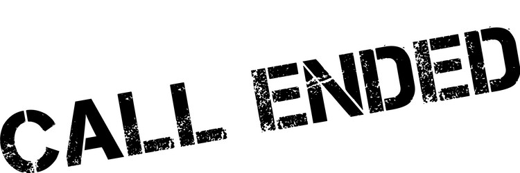 Call ended rubber stamp Royalty Free Vector Image