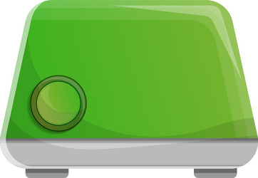 Green bruschetta icon cartoon bread Royalty Free Vector