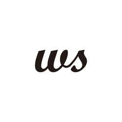 Letter ws connect geometric symbol simple logo Vector Image