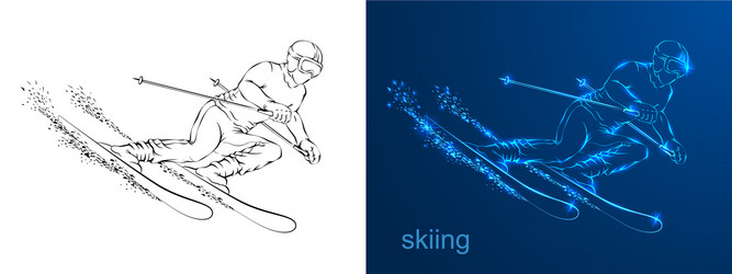 Drawing Line Skier Vector Images (over 220)