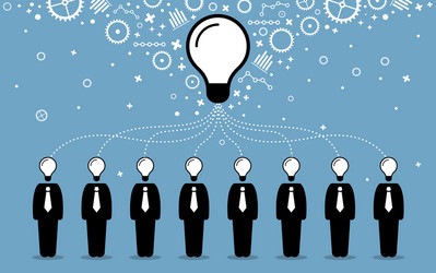 People sharing ideas Royalty Free Vector Image