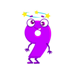 Cute and funny colorful 11 number characters Vector Image