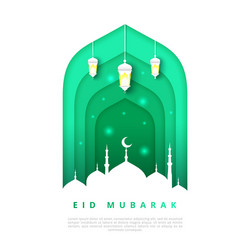Islamic beautiful design template mosque Vector Image