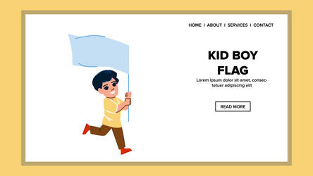 Happy kid boy flag Royalty Free Vector Image - VectorStock