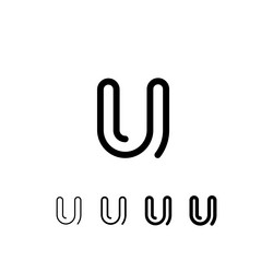 Cyber font rounded digital alphabet set of four Vector Image