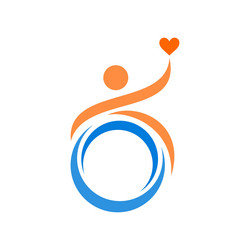 Love heart stethoscope medical logo icon Vector Image