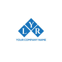 Lyr letter logo design on white background Vector Image