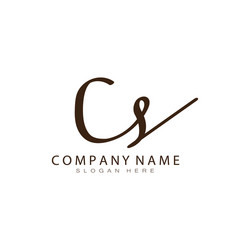 Us initials logo handwritten design Royalty Free Vector