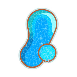 Swimming pool top view Royalty Free Vector Image