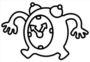 Cute alarm clock cartoon character design Vector Image