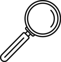 Zoom magnifier icon outline user interface Vector Image
