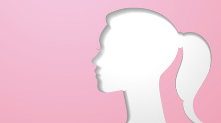 Afro american woman profile paper cut Royalty Free Vector