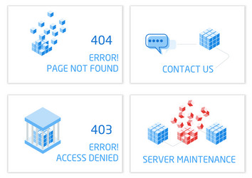 403 error access denied tiny people Royalty Free Vector