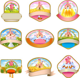 Collection labels for candy ice cream cake Vector Image