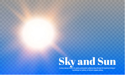 Sun and sky weather and forecast Royalty Free Vector Image