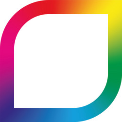 Colorful rainbow gradient square frame Royalty Free Vector