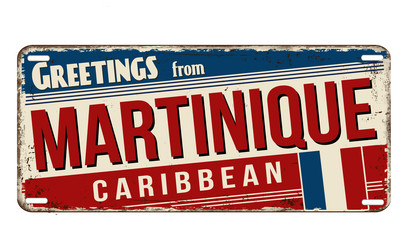 Welcome to caribbean vintage rusty metal sign Vector Image