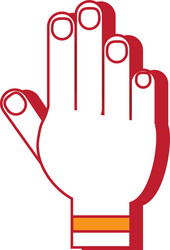 Hand sign design Royalty Free Vector Image - VectorStock