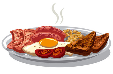 Traditional english breakfast Royalty Free Vector Image