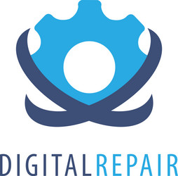 Digital repair logo Royalty Free Vector Image - VectorStock