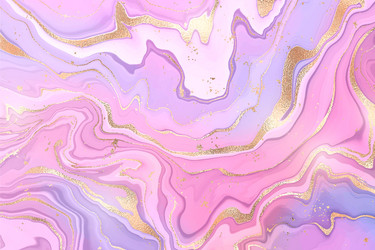 Rose pink liquid watercolor background with golden