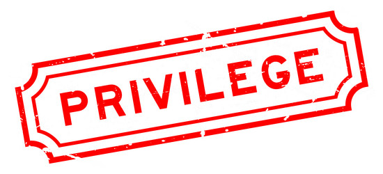 Grunge red privilege word square rubber seal Vector Image