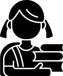 Schoolgirl icon Royalty Free Vector Image - VectorStock