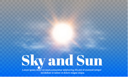 Sun and sky weather and forecast Royalty Free Vector Image