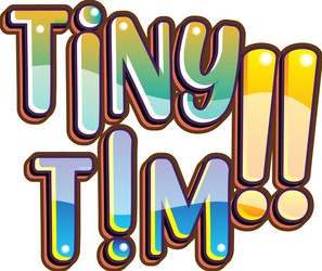 Tiny tim logo text design Royalty Free Vector Image