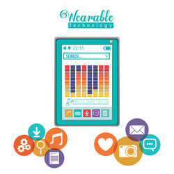 Wearable technology design Royalty Free Vector Image