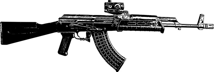 Peshmerga soldier holding ak 47 assault rifle Vector Image