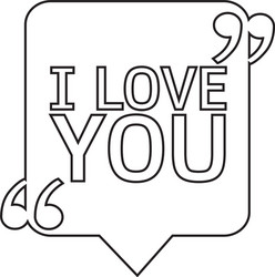 I love you lettering design Royalty Free Vector Image