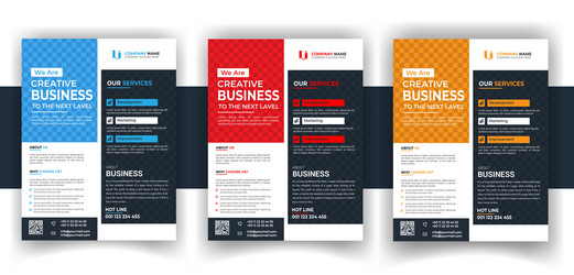 Modern creative business flyer bundle design templ