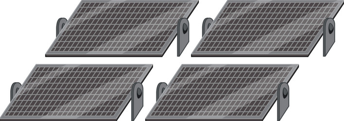 Solar battery panel flat cartoon Royalty Free Vector Image