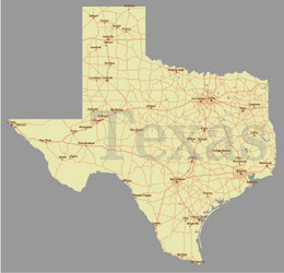 Texas Detail Map Vector Images (over 190)
