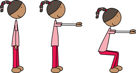 Happy kid exercises Royalty Free Vector Image - VectorStock