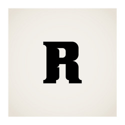 R1 or 1r letter logo concept isolated on white Vector Image