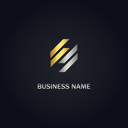 S initial gold company logo Royalty Free Vector Image