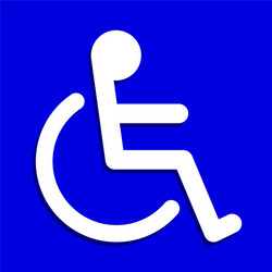Disabled signs blue colors frame background sign Vector Image